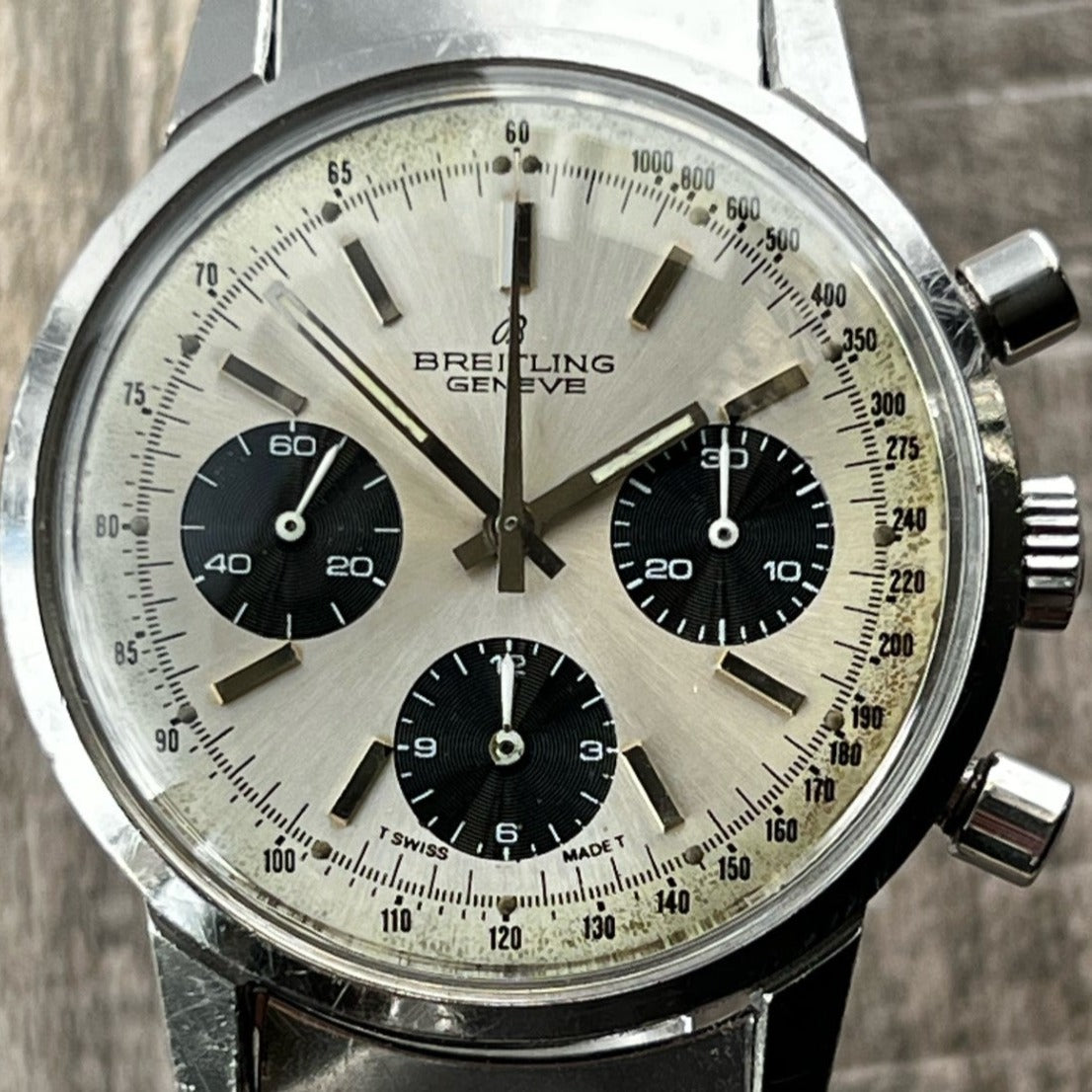 Breitling 815 Chronograph 3510.50.00 - on RARE Original Breitling Sign ...